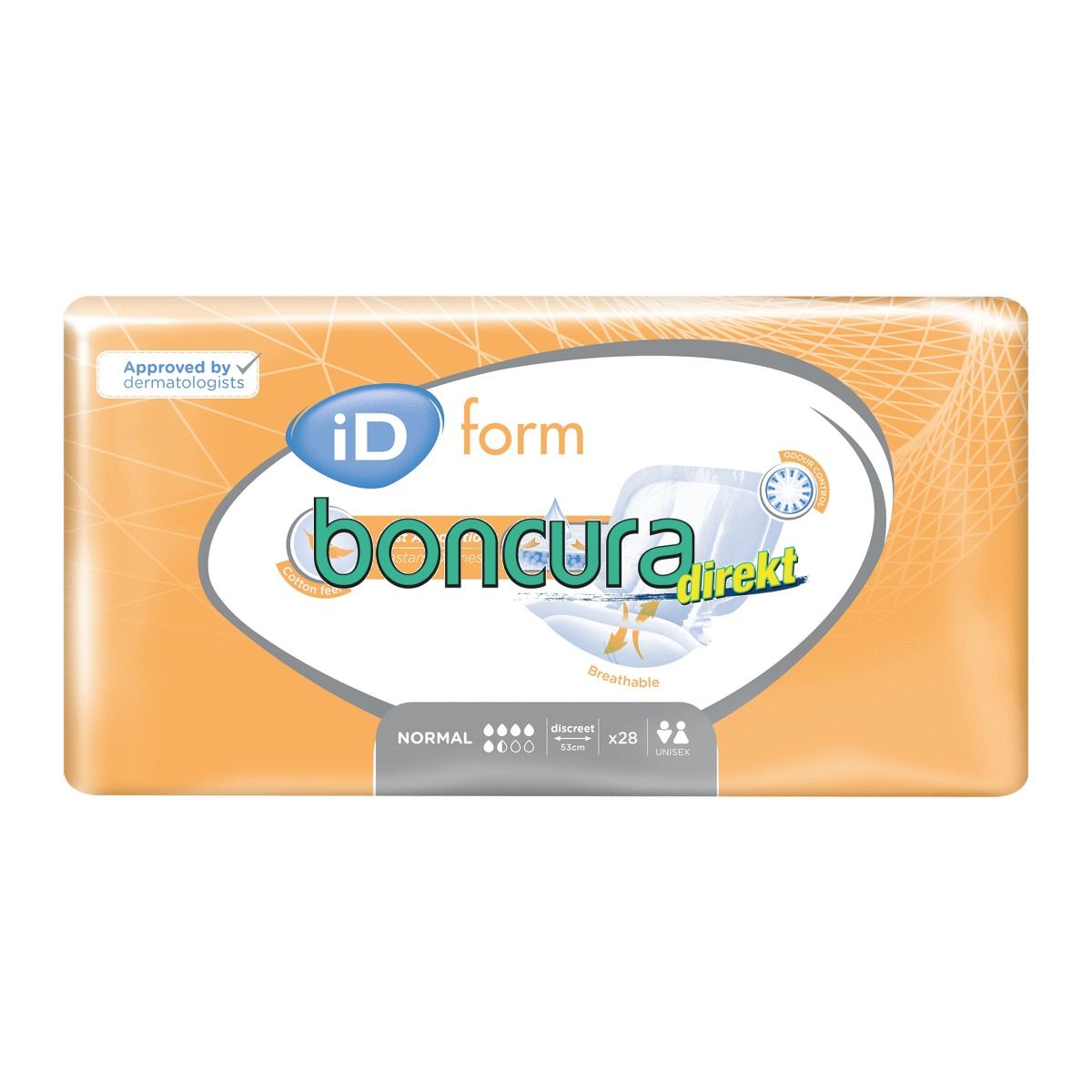 Inkontinenzvorlagen anatomisch geformt iD Form | Normal | discreet ...