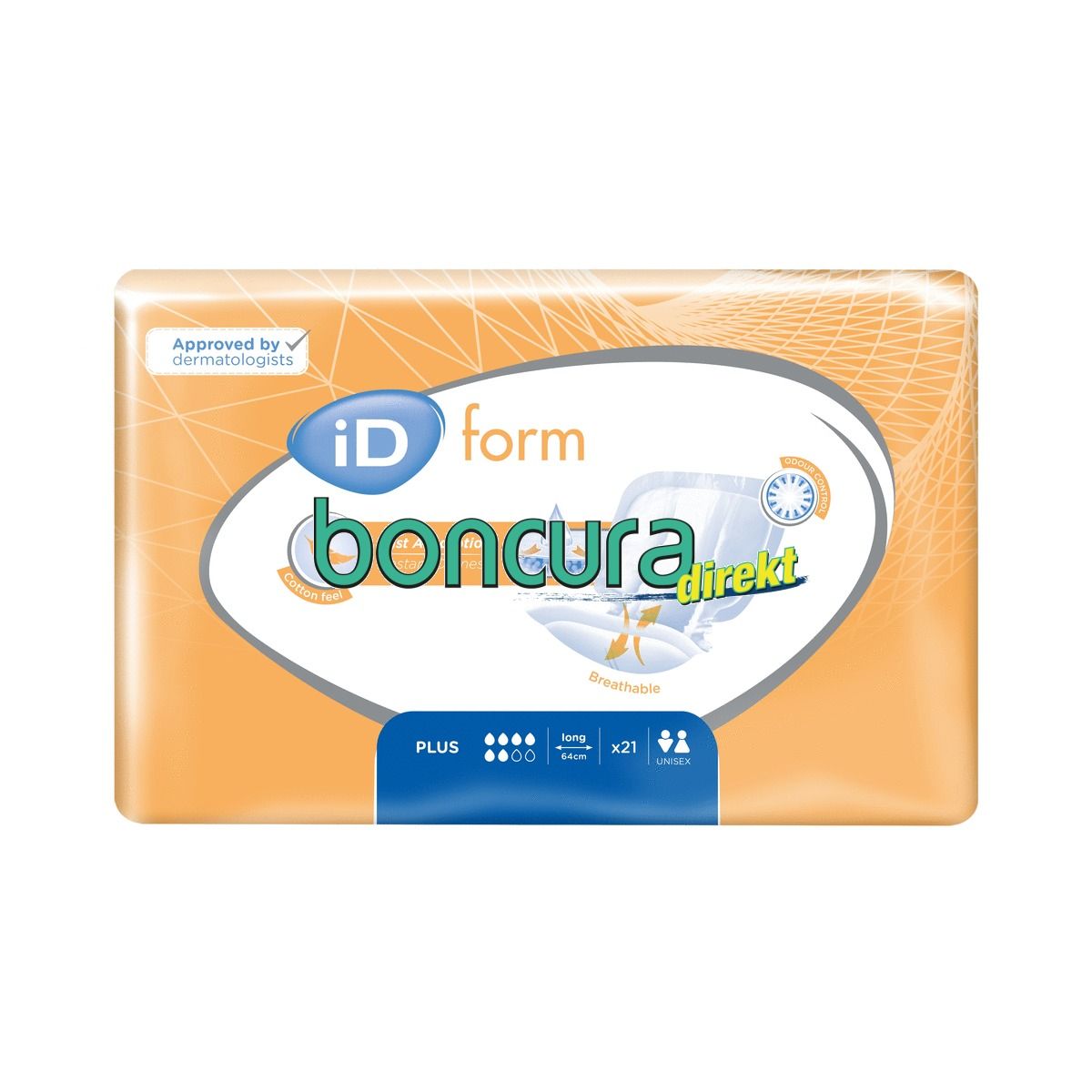 Inkontinenzvorlagen anatomisch geformt iD Form | Plus | long | 101095-11-6